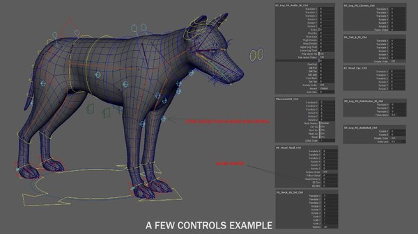 modelo 3d Wolf RIG XGEN - TurboSquid 1548295