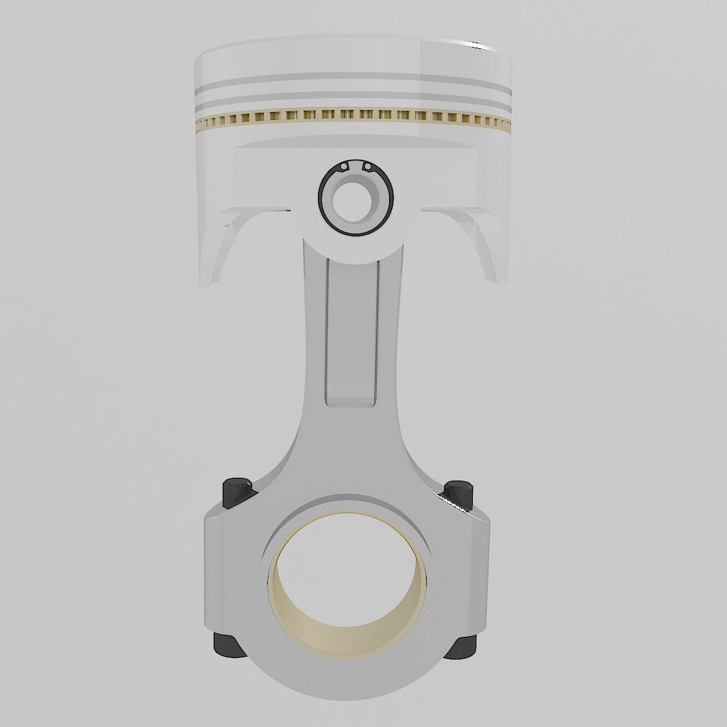 3D connecting rod-piston model - TurboSquid 1548292