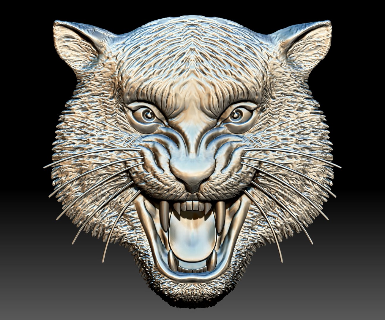 3D tiger head stl file - TurboSquid 1548442