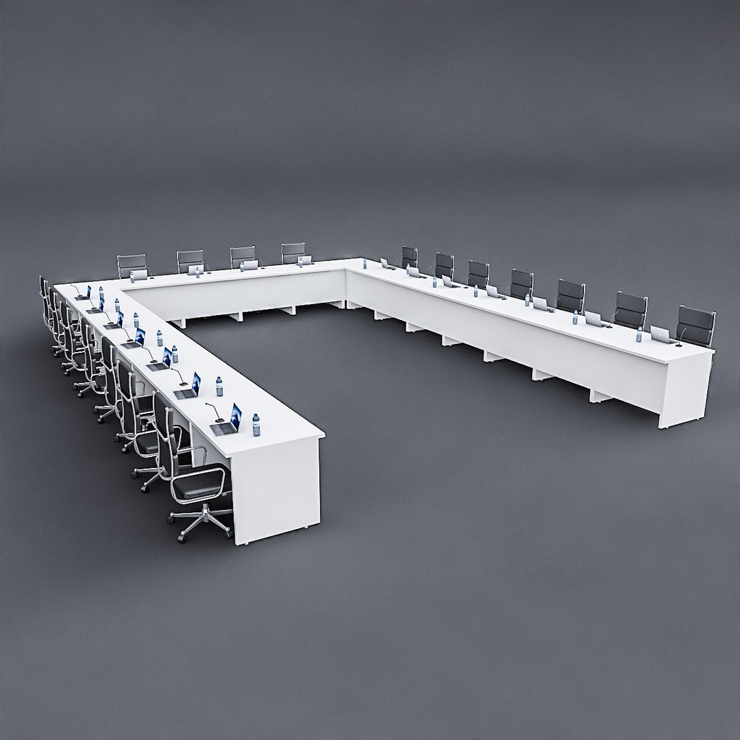 3D modular meeting table 02 model - TurboSquid 1548513