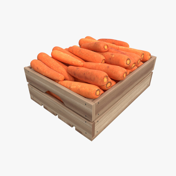 3D carrotwoodbox carrot model - TurboSquid 1550350