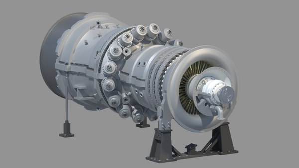 Turbina gazowa Siemens SGT6-5000F Model 3D - TurboSquid 1548881