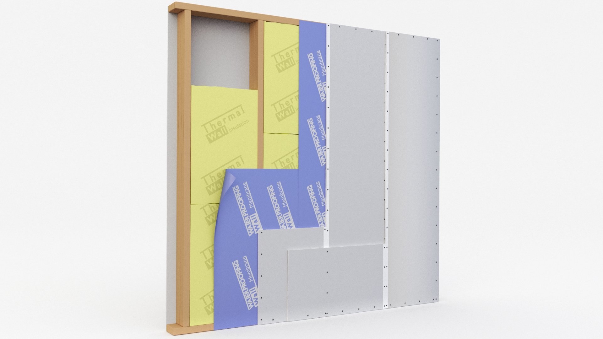 Wall partitions insulation 3D model - TurboSquid 1529130