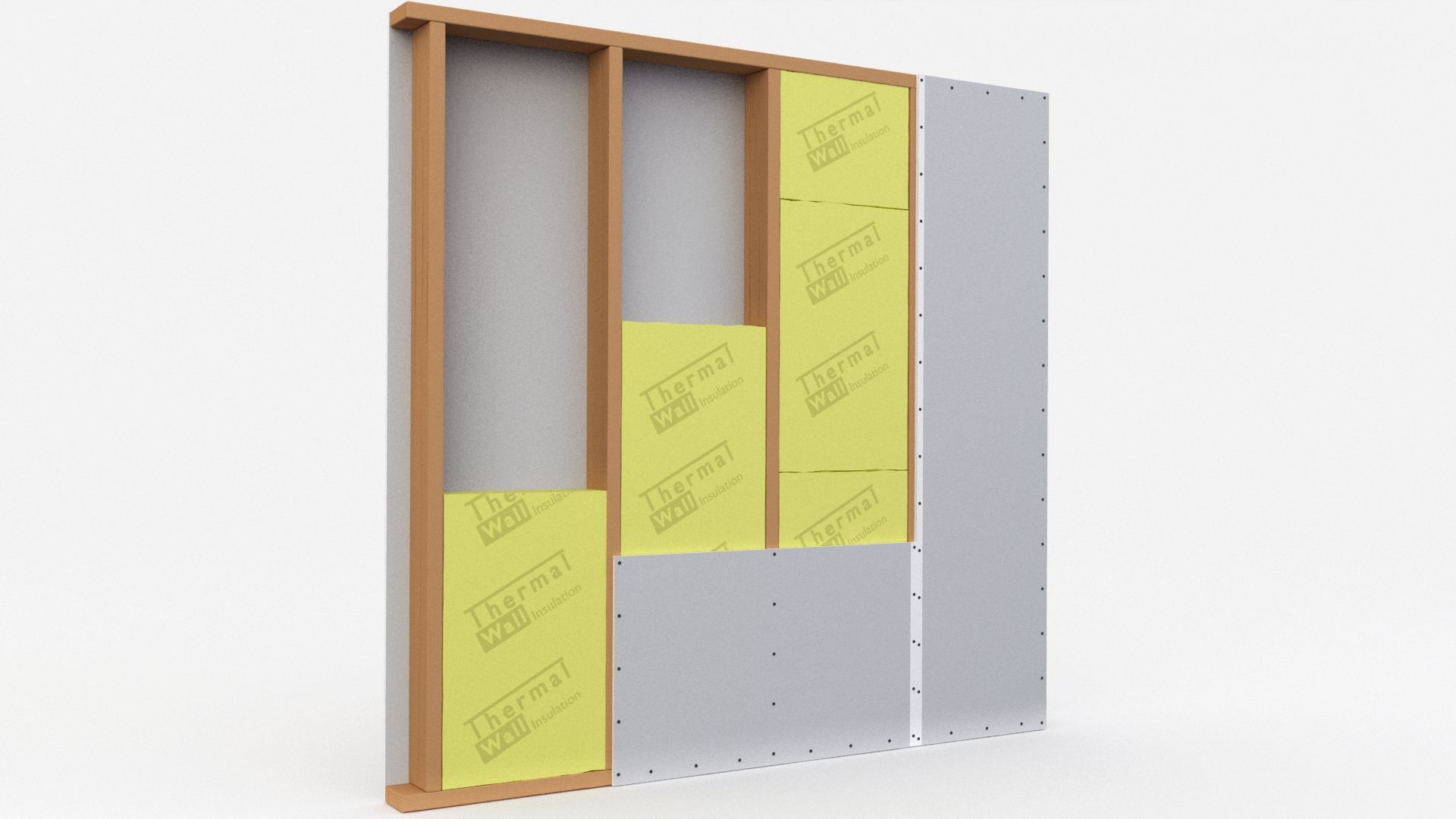3D wall partitions insulation model - TurboSquid 1548951