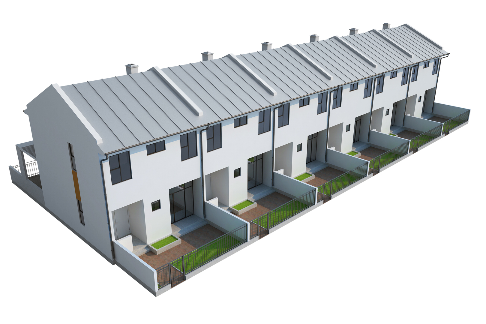 Townhouse house town model - TurboSquid 1549007