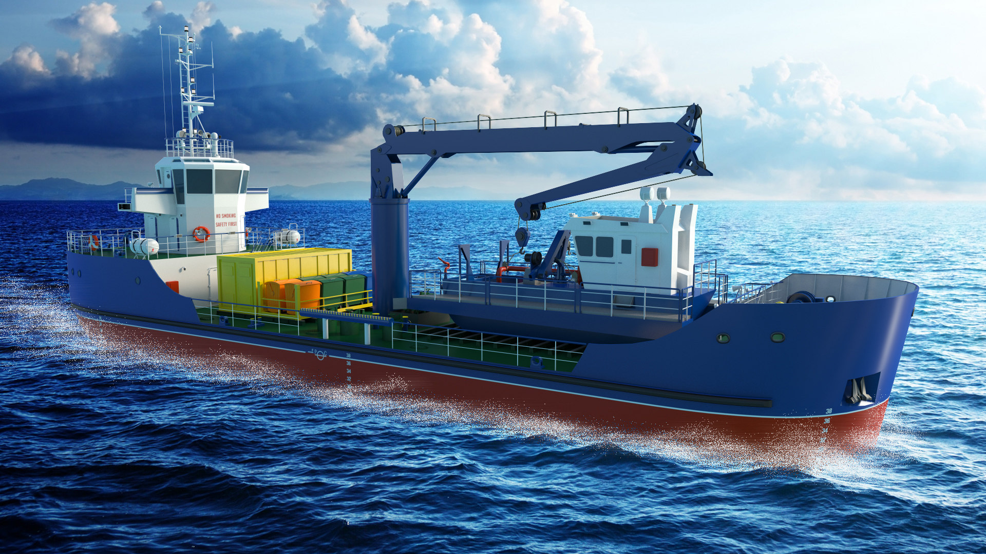 3D salvage cargo ship skimmer - TurboSquid 1549380
