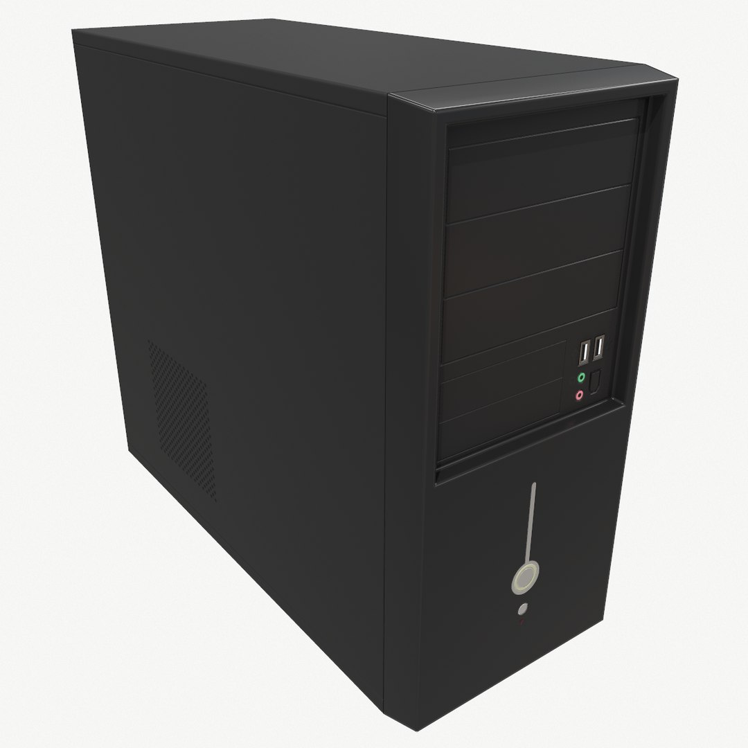 Low-poly computer tower 3D model - TurboSquid 1549390