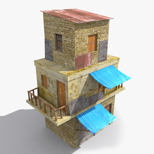 3D ready old house slum model - TurboSquid 1549477