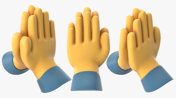 Gefaltete Hände-Emoji 3D-Modell - TurboSquid 1549522