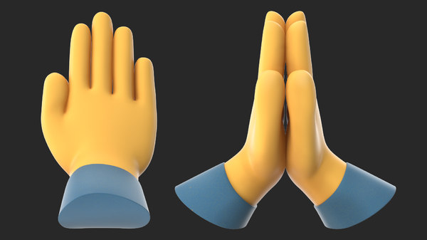 Folded hands emoji model - TurboSquid 1549522