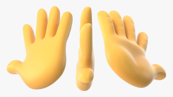 Hand fingers splayed emoji 3D model - TurboSquid 1549523