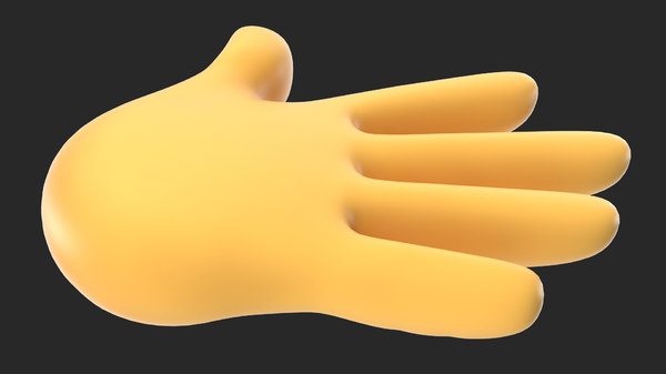Hand fingers splayed emoji 3D model - TurboSquid 1549523