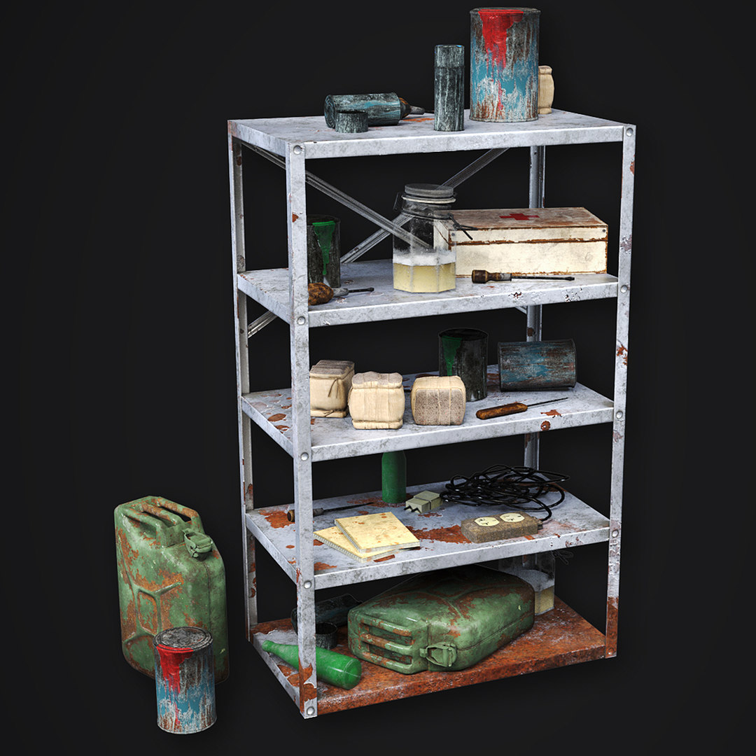 Metal shelf - modular 3D model - TurboSquid 1549538