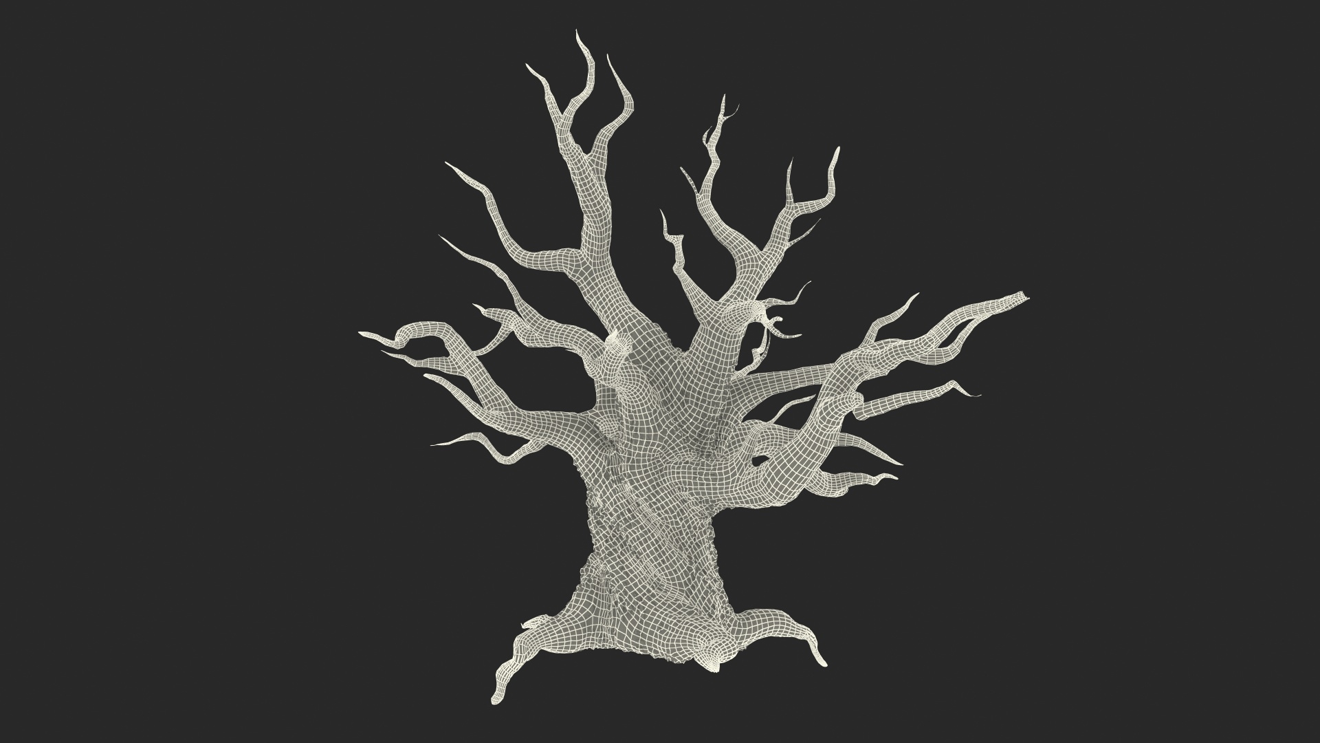 3D spooky old twisted tree winter model - TurboSquid 1549688