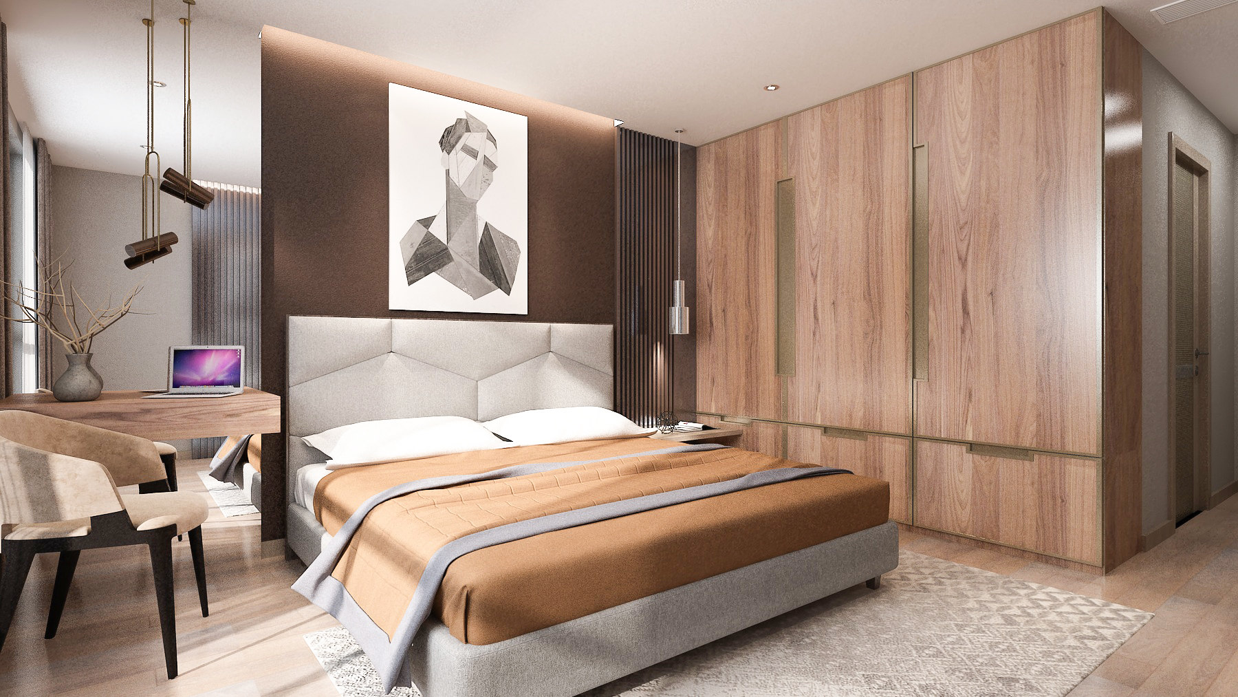 Bedroom modern render 3D model - TurboSquid 1549689