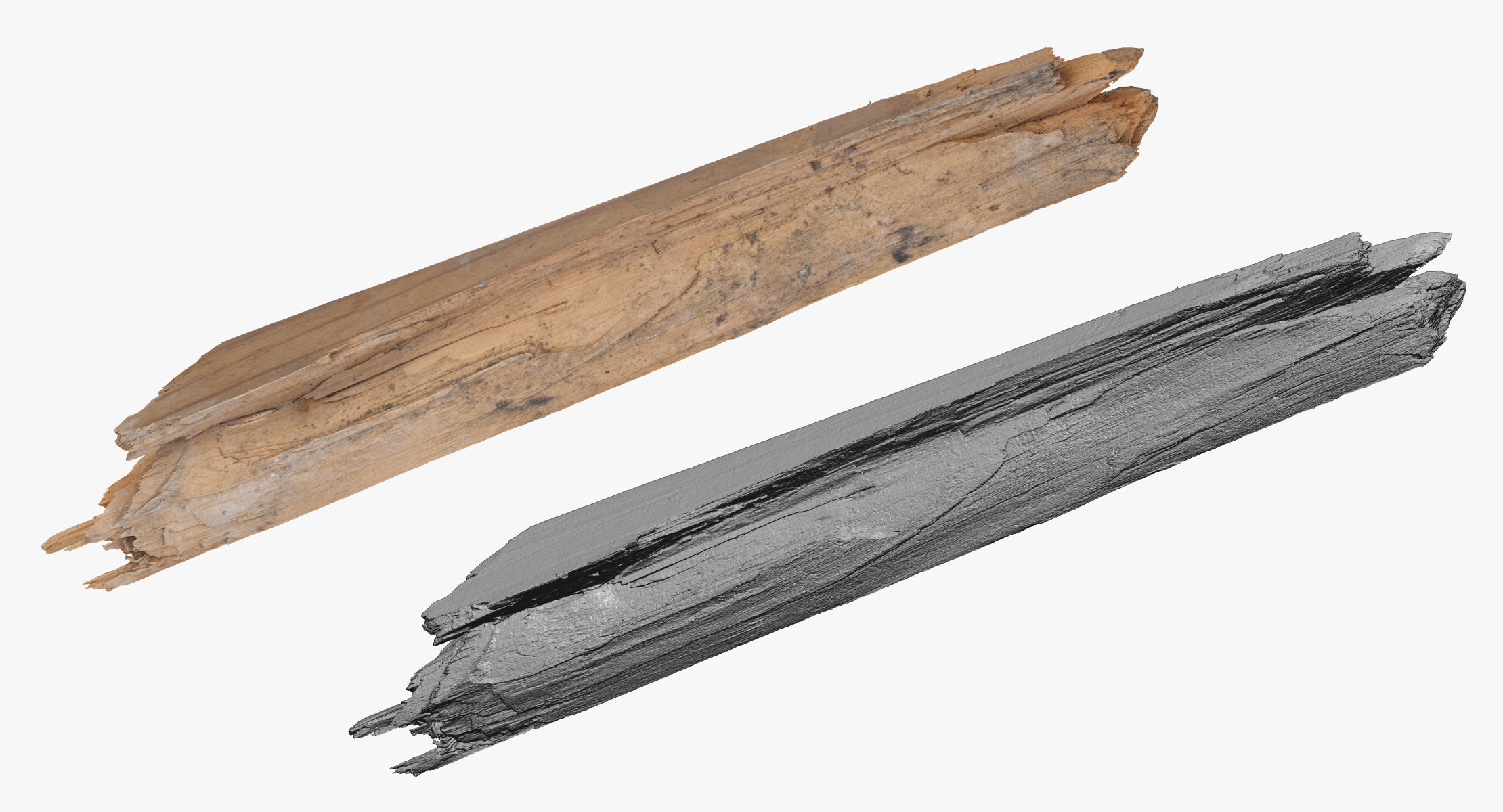 Broken wood piece 01 3D - TurboSquid 1549749