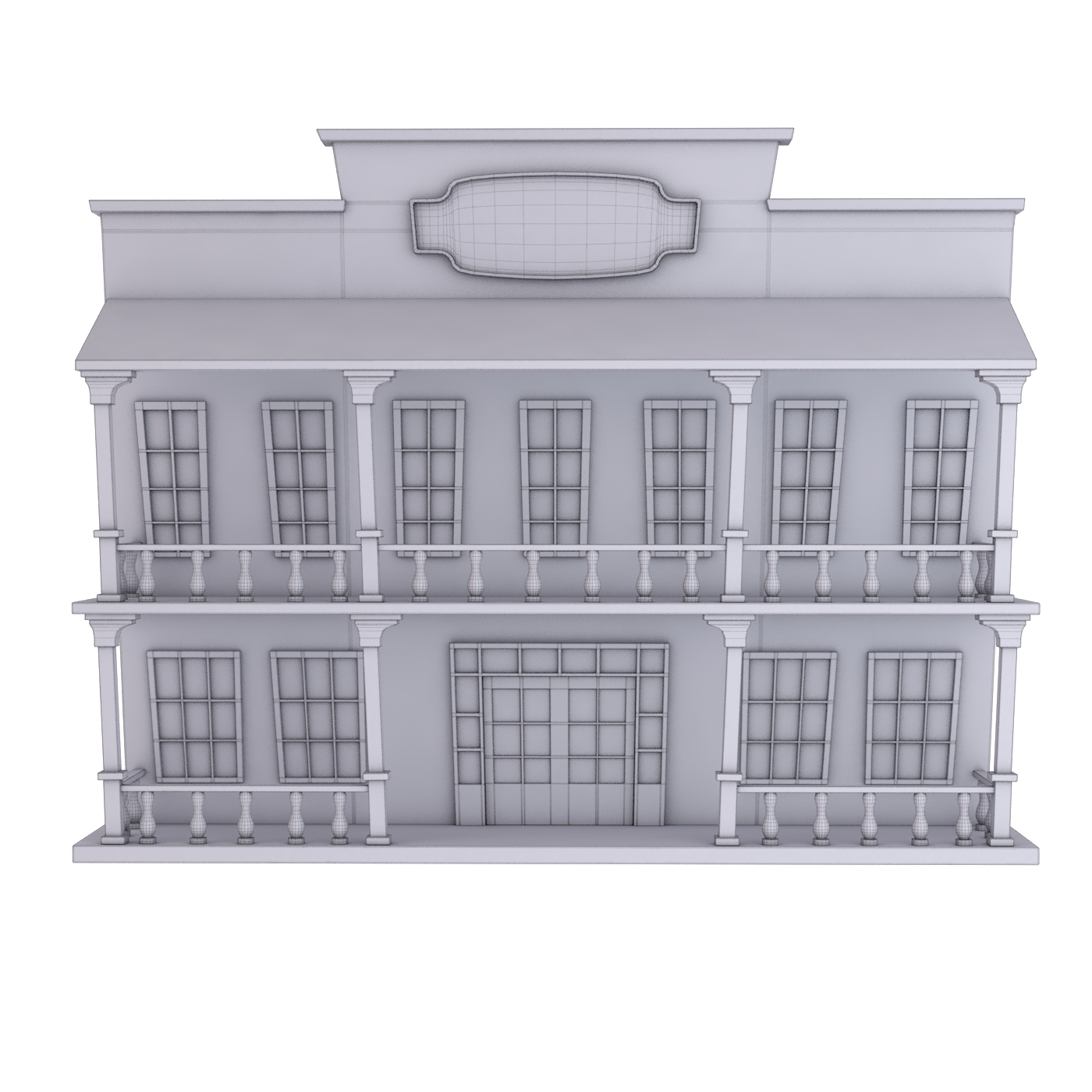 3D cartoon building hotel - TurboSquid 1550013