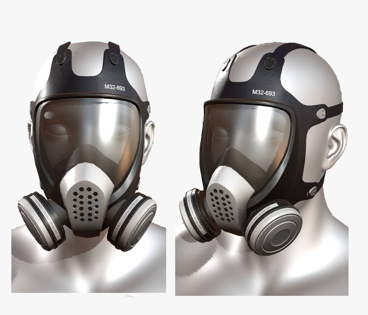 3D gas mask model - TurboSquid 1550082