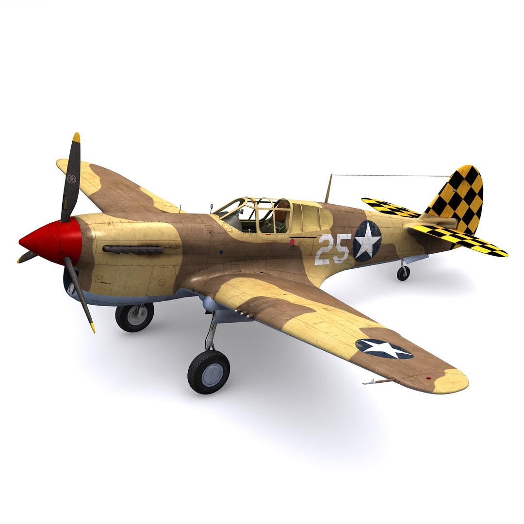 3D curtiss warhawk fighter p-40f - TurboSquid 1550113
