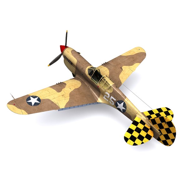P-40F Warhawk 325FG 317FS Checkertails - Tunesien 1943 3D-Modell ...