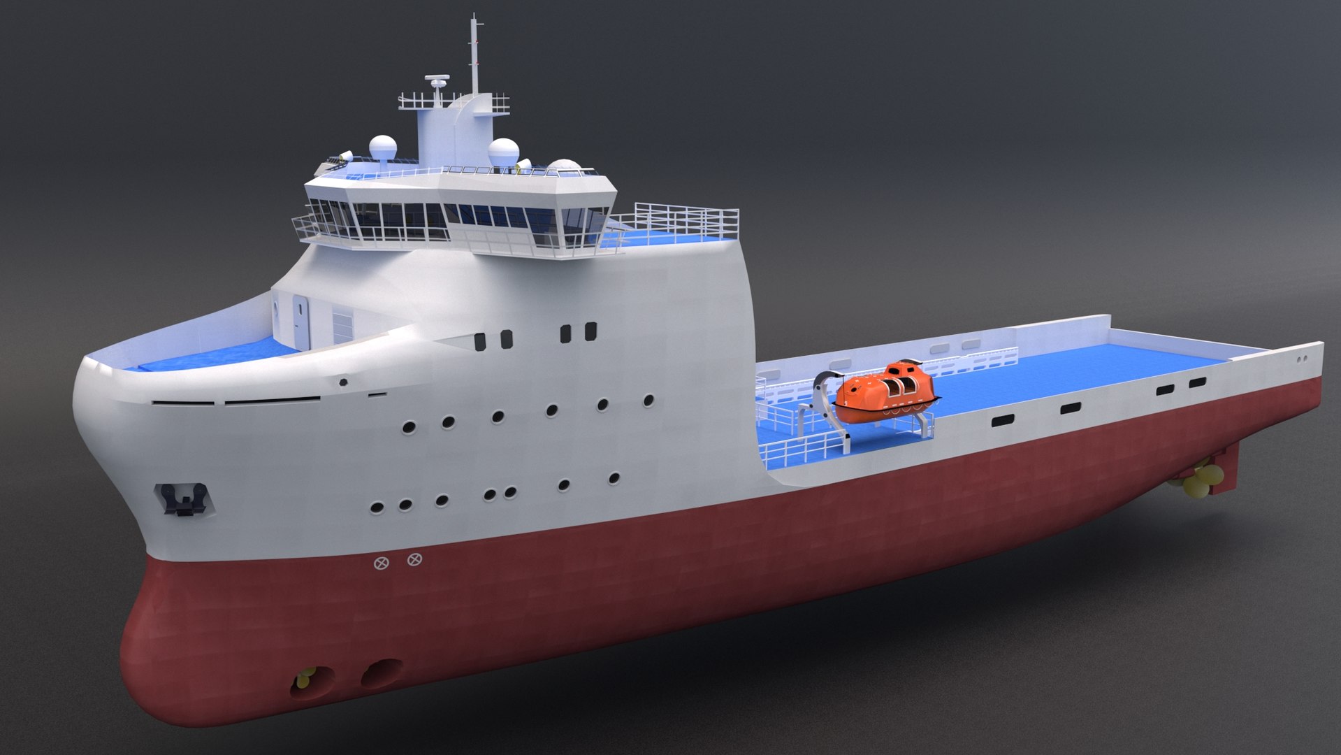 3D platform supply vessel model - TurboSquid 1550217