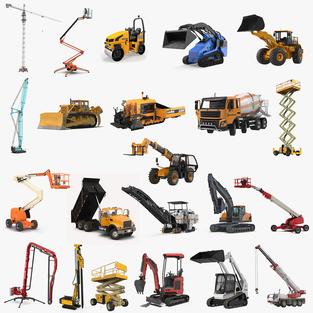 3D construction vehicles rigged big - TurboSquid 1550400