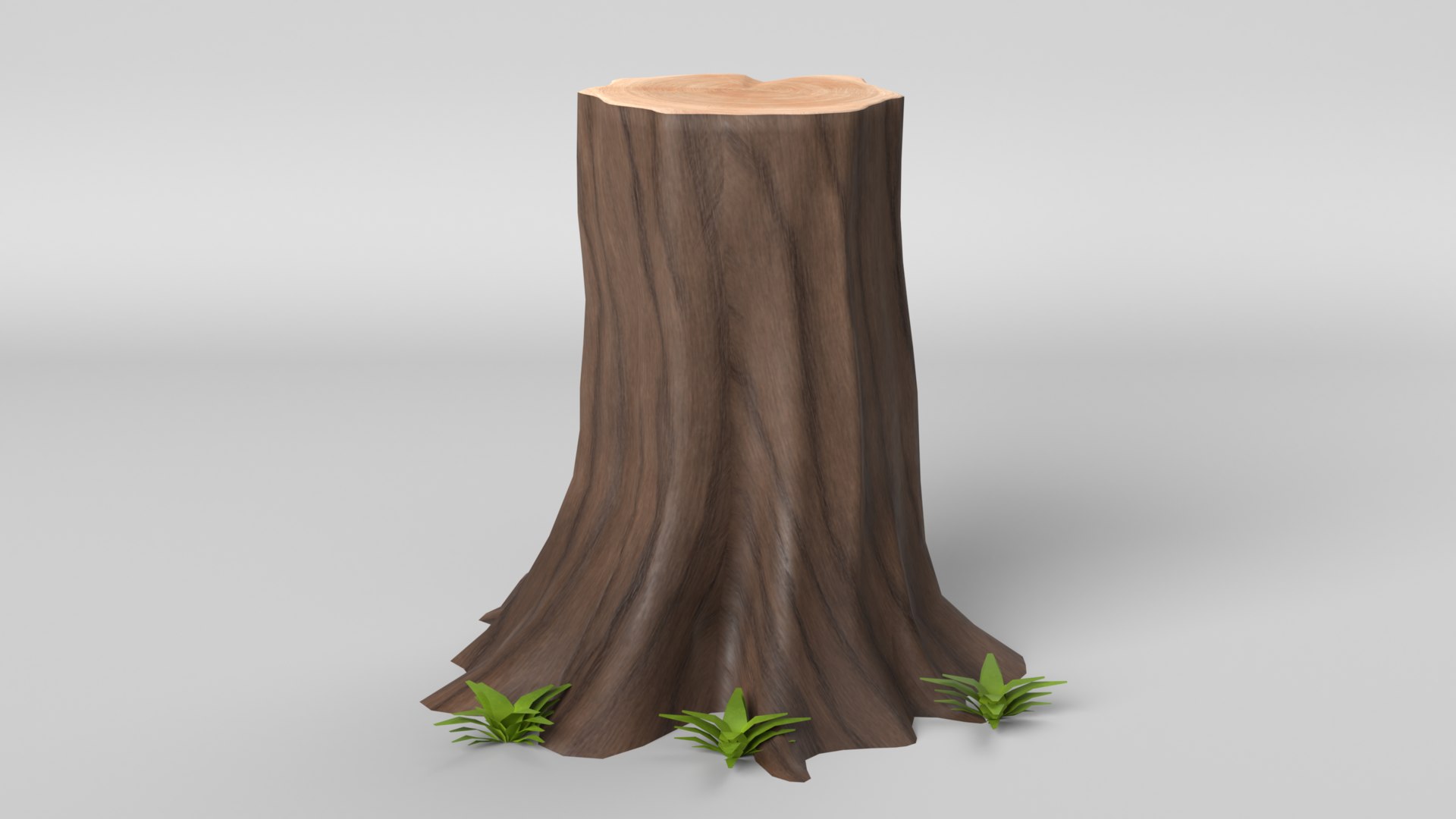 3D cartoon tree stump - TurboSquid 1551049