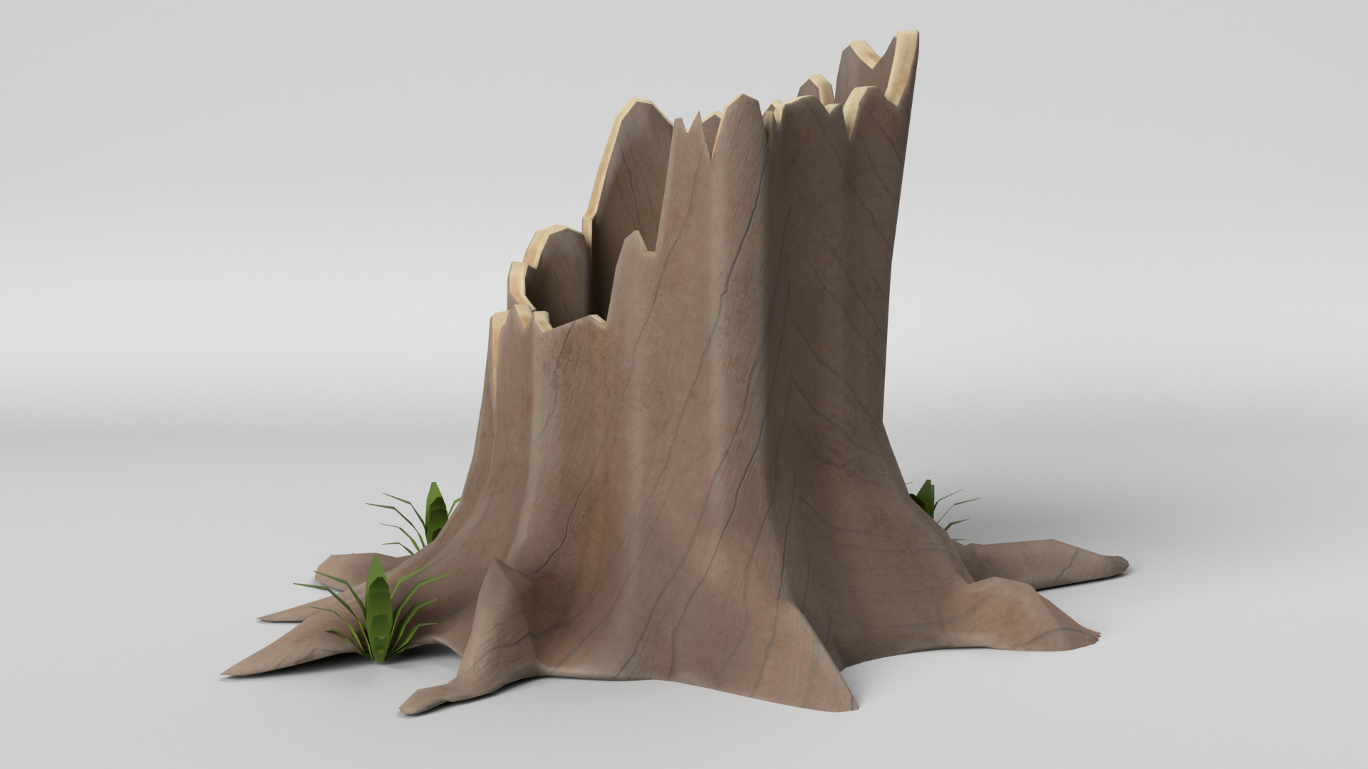 3D cartoon tree stump - TurboSquid 1551054