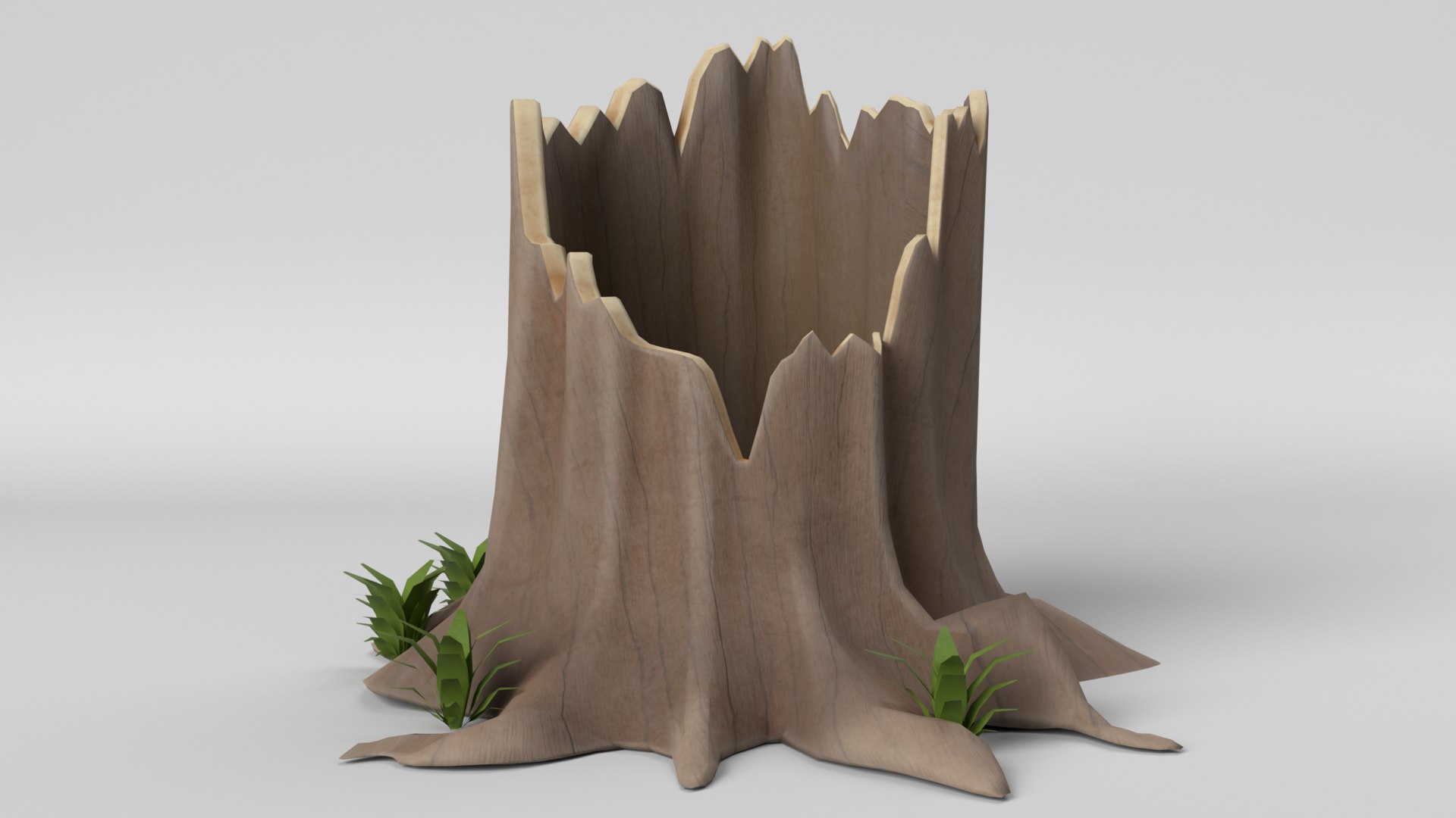 3D cartoon tree stump - TurboSquid 1551054