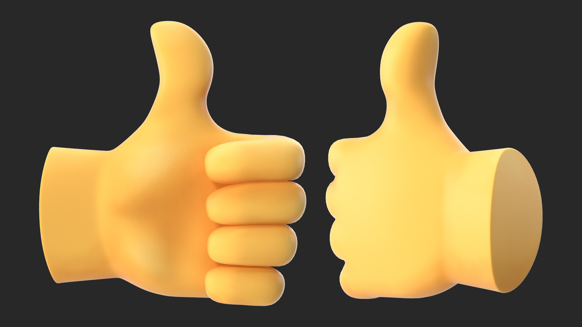 Thumbs gesture emoji 3D model - TurboSquid 1550792