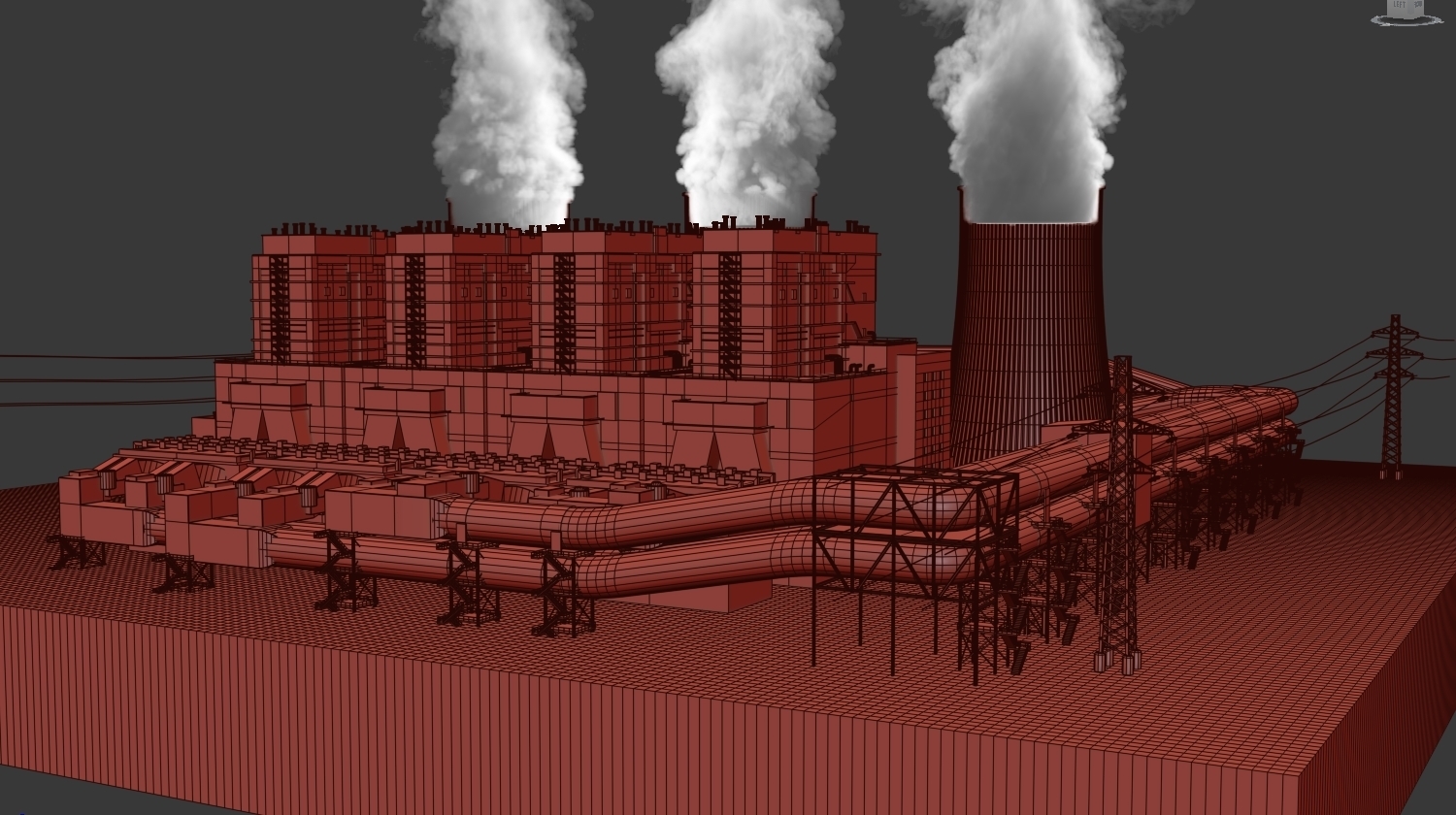3D coal power plant station - TurboSquid 1550676