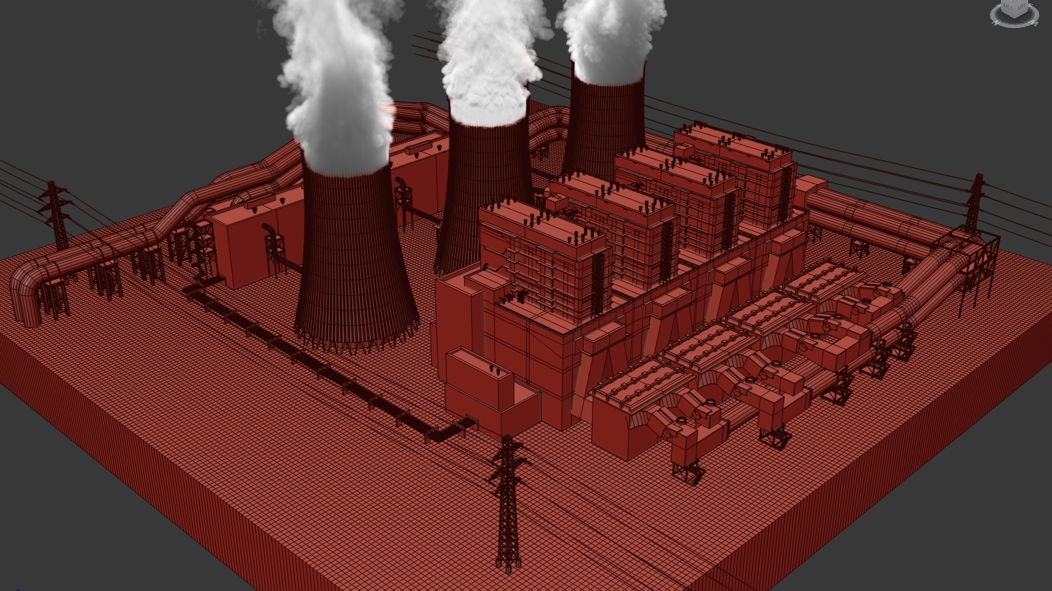 3D coal power plant station - TurboSquid 1550676