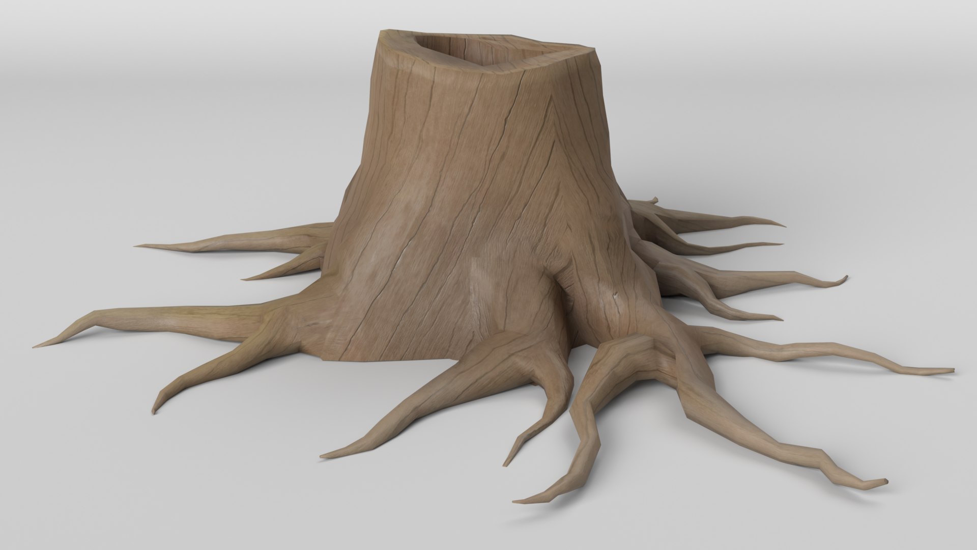 Cartoon tree stump model - TurboSquid 1551064