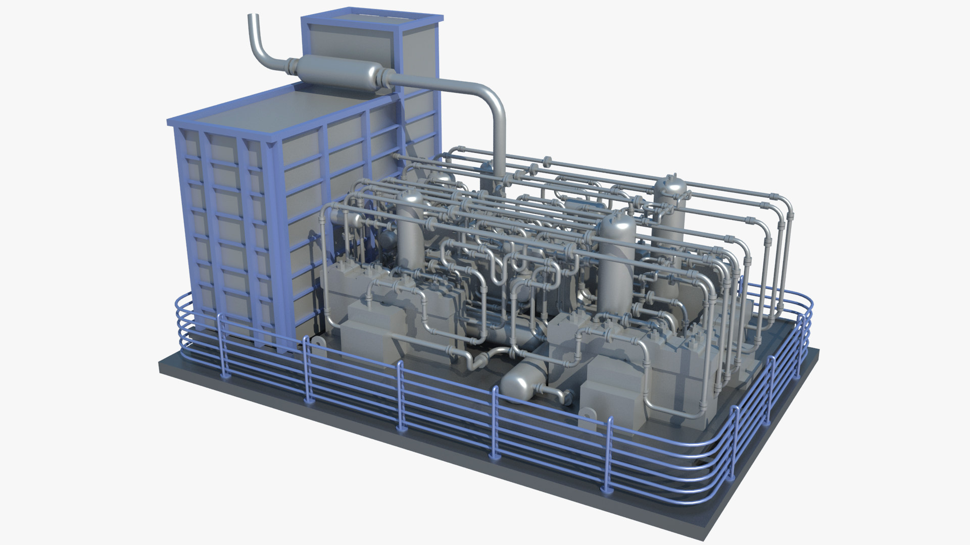 Metering skid 3D model - TurboSquid 1551262
