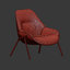 3D iron frame armchair model - TurboSquid 1551471