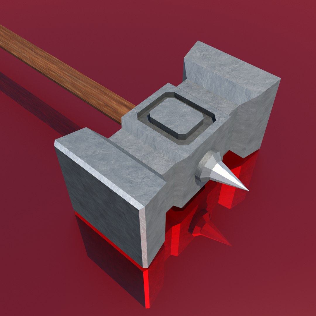 Battle hammer weapon 3D model - TurboSquid 1551605