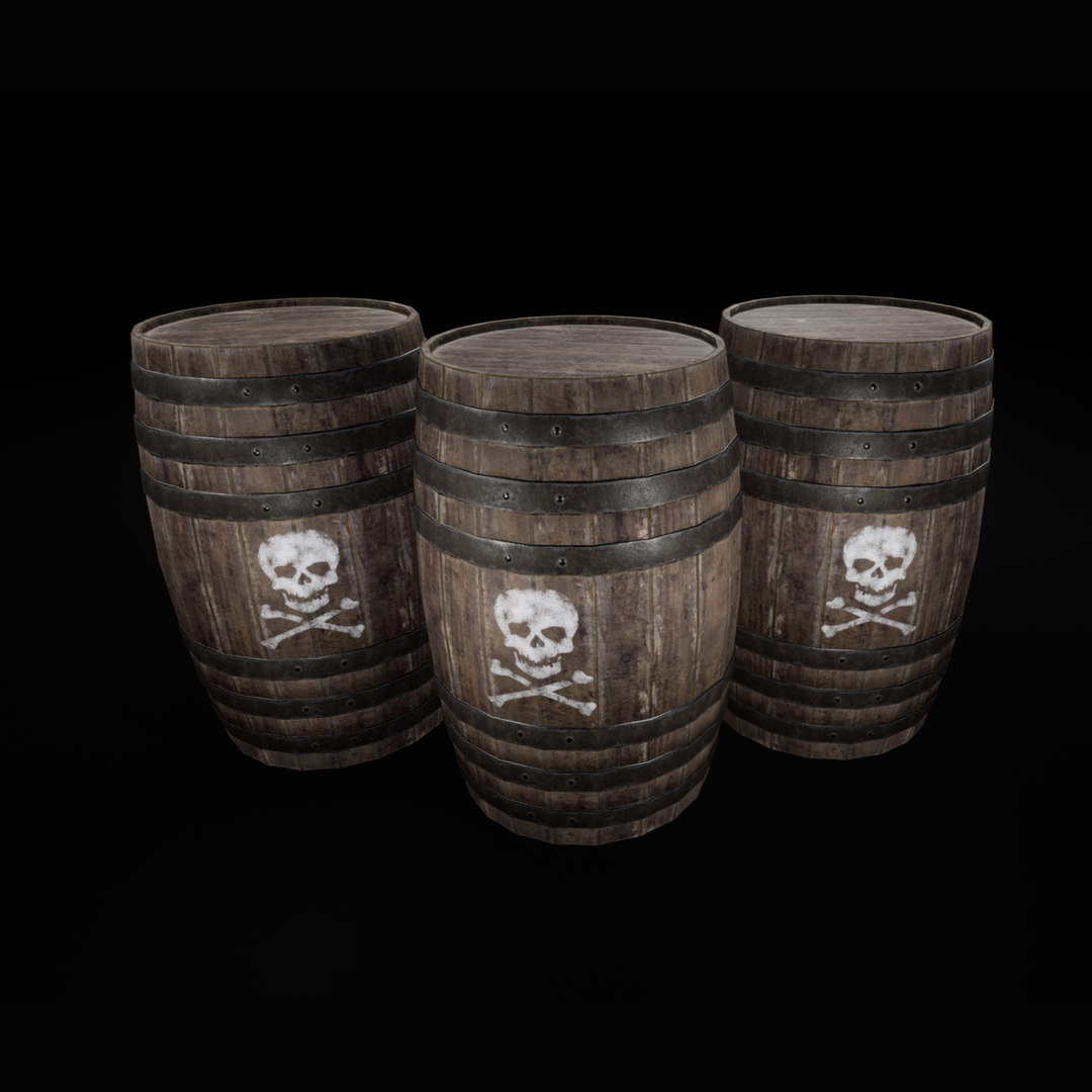 3D explosive barrel - TurboSquid 1551608