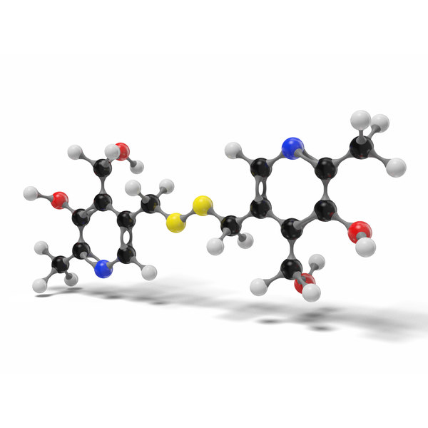 3D Piritinol Vitamina B6 Modelo Molecular C16H20N2O4S2 Modelo 3D ...