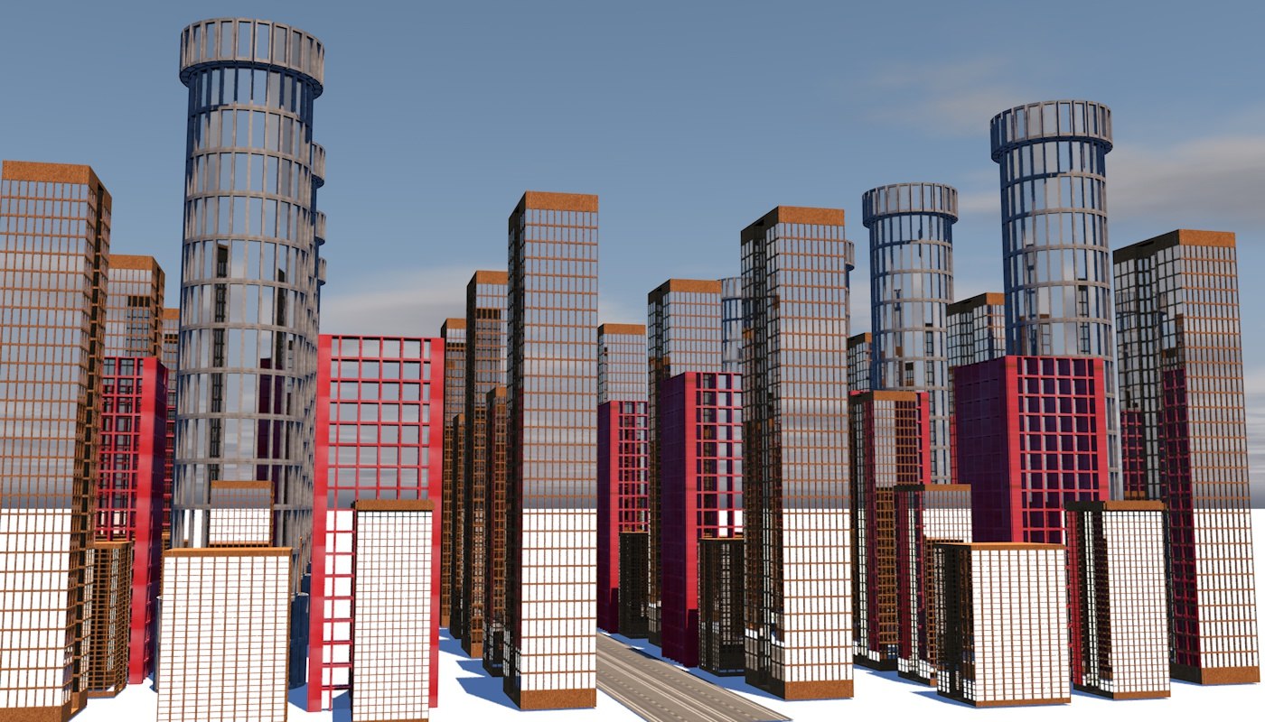 Buildings skyscrapers city 3D - TurboSquid 1551792