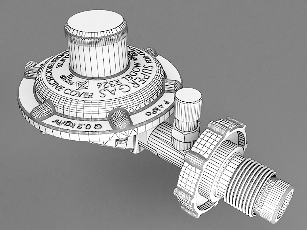 Lp gas pressure regulator 3D model - TurboSquid 1551909