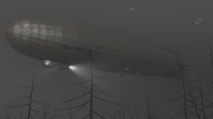 3d dirigible zeppelin blimp