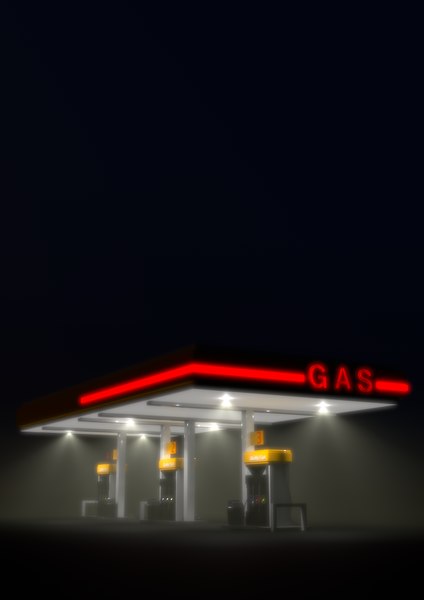 Simple gas station model - TurboSquid 1552048