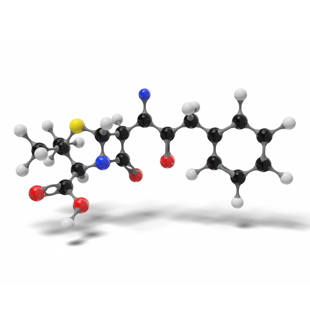 Penicillin g molecule c16h18n2o4s 3D model - TurboSquid 1552095