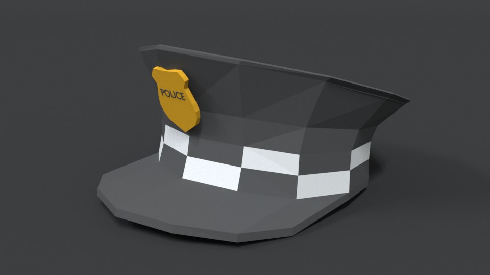 Police hat 3D model - TurboSquid 1552212