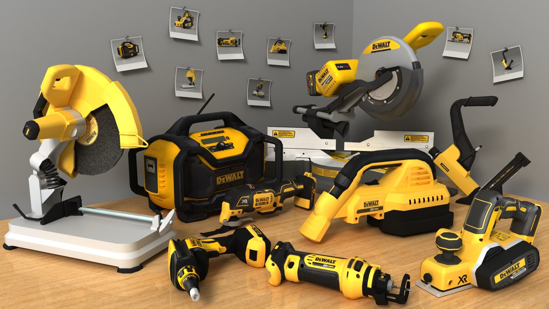 3D dewalt 9 tools - TurboSquid 1552245