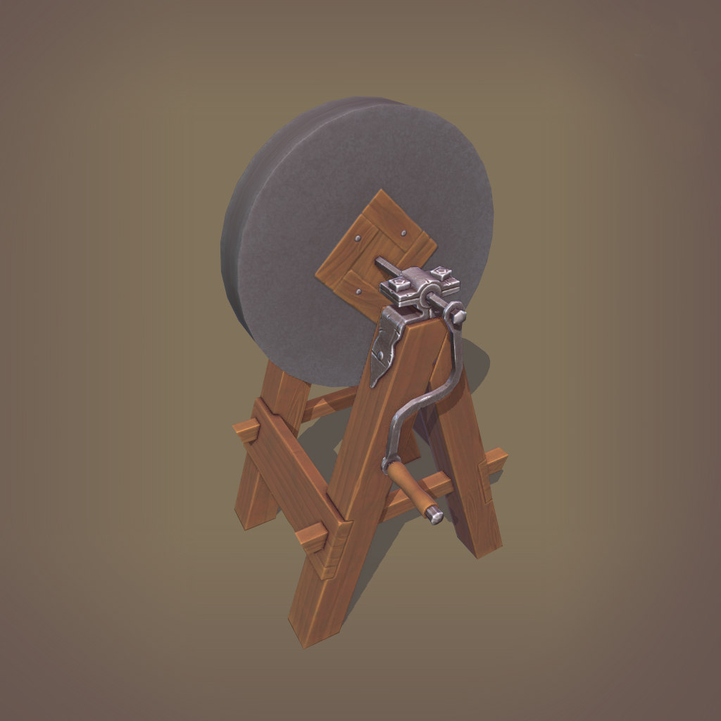 3D medieval grindstone model - TurboSquid 1380175