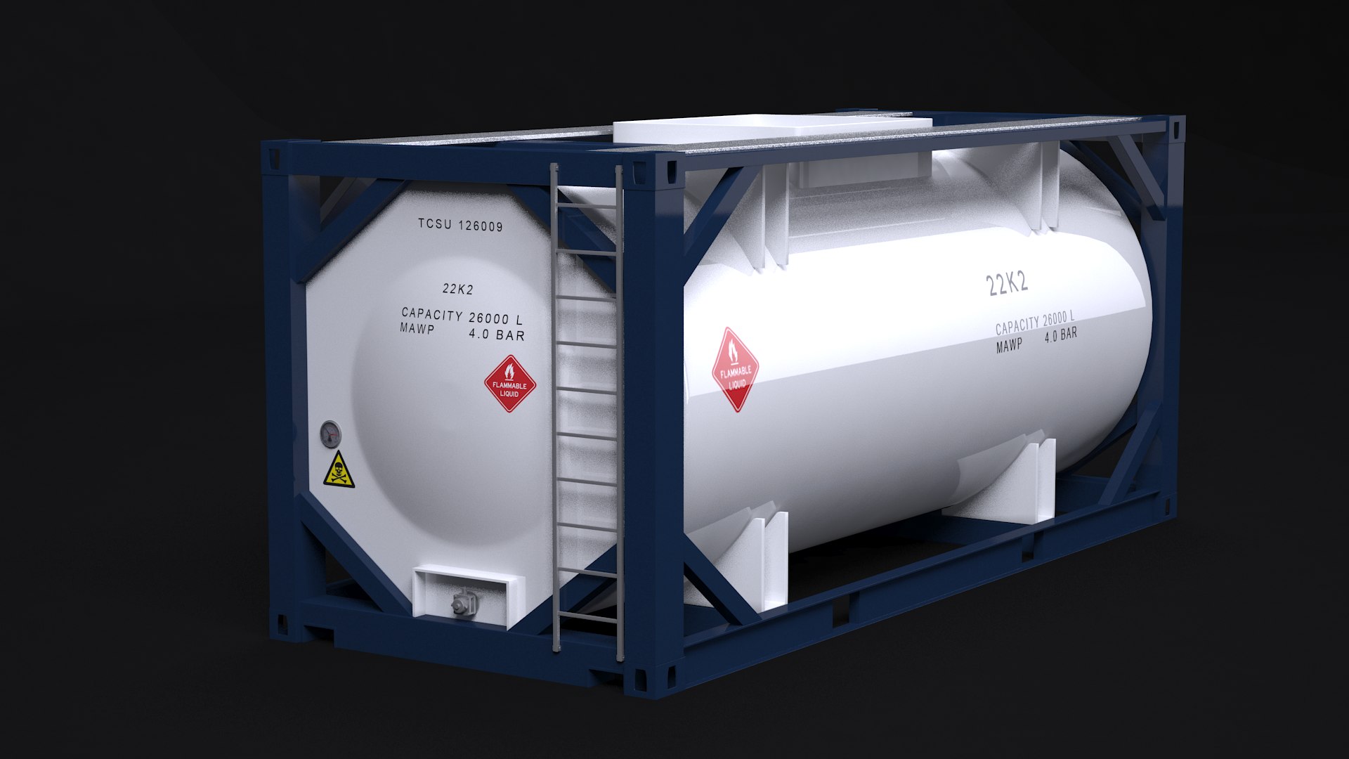 3D iso tank container model - TurboSquid 1552237