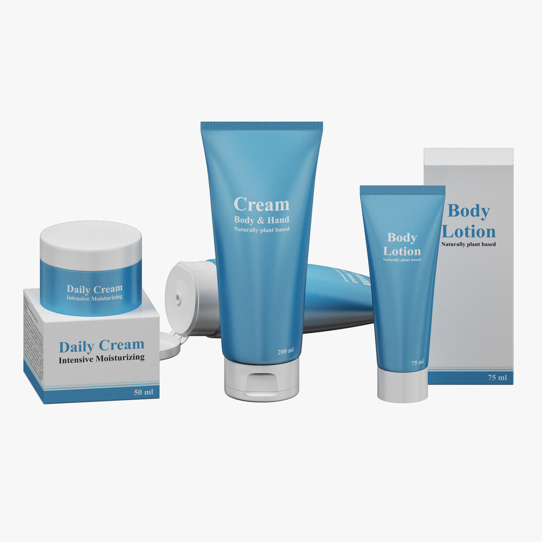3D creams set 02 model - TurboSquid 1552543