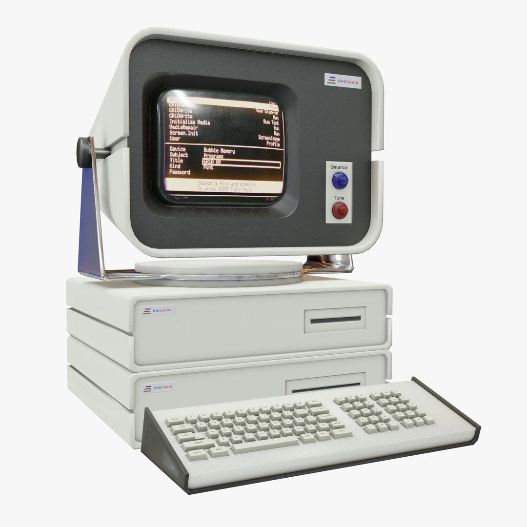 3D модель Ретро компьютер 08 - TurboSquid 1552516