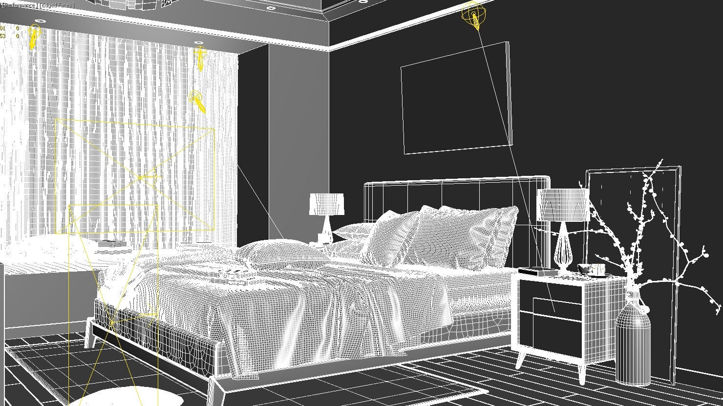 Bedroom render model - TurboSquid 1552567